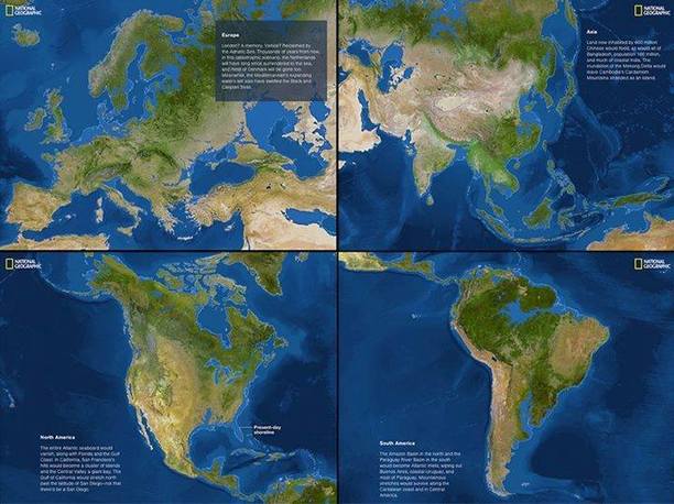 If all the Ice melted: National Geographic’s Interactive map on Rising ...