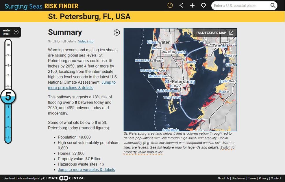 Surging Seas Interactive Map – GEOGRAPHY EDUCATION